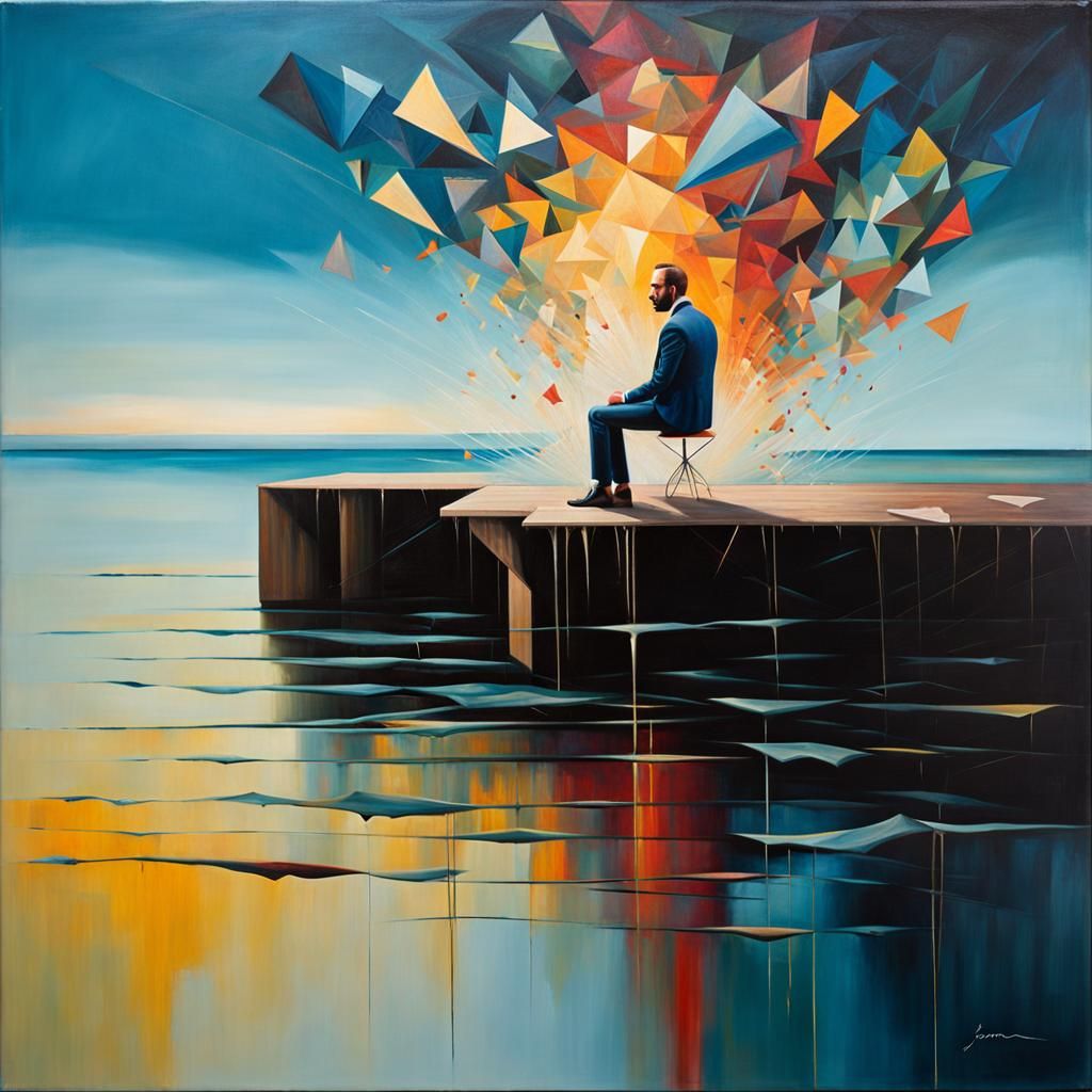 falling to pieces abstract work - AI Generated Artwork - NightCafe Creator