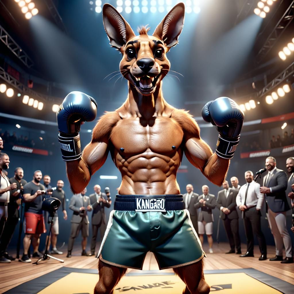 The boxer kangaroo 1. - AI Generated Artwork - NightCafe Creator