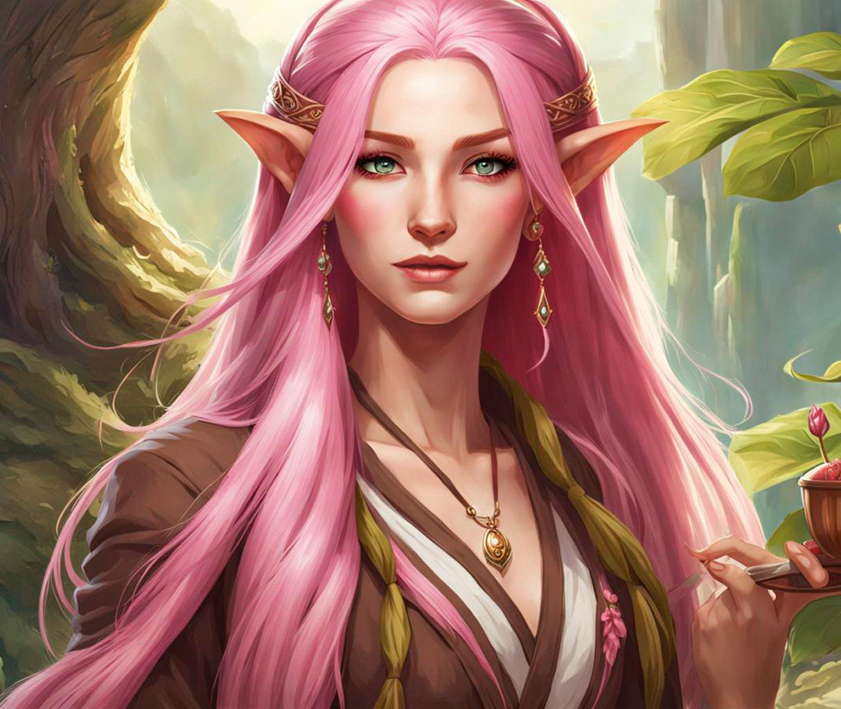 Pink Elf Direct Look - AI Generated Artwork - NightCafe Creator