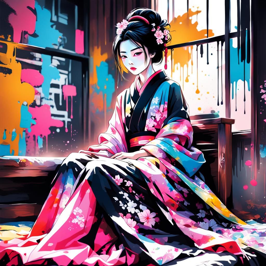 Geisha - AI Generated Artwork - NightCafe Creator