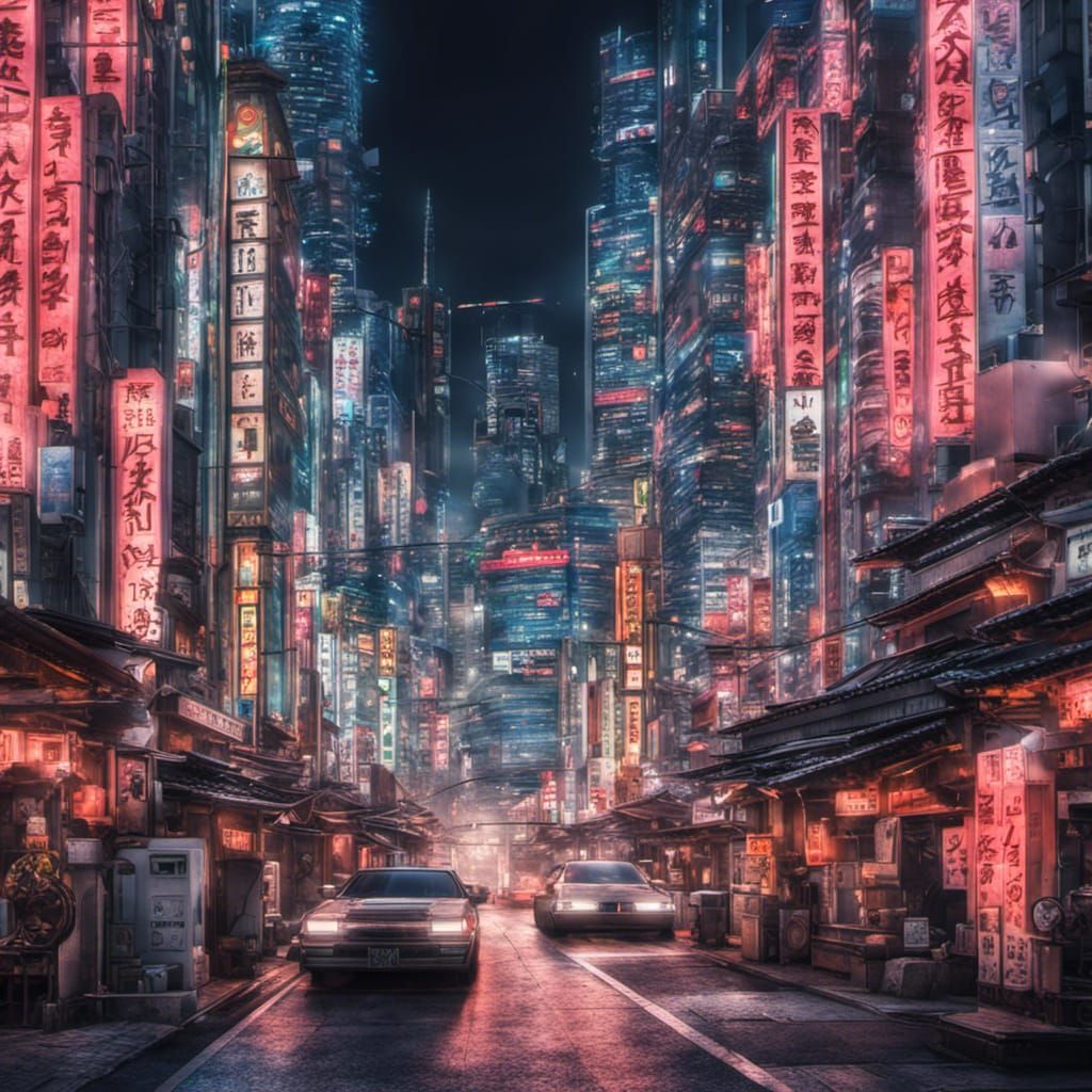 Futuristic Tokyo - AI Generated Artwork - NightCafe Creator