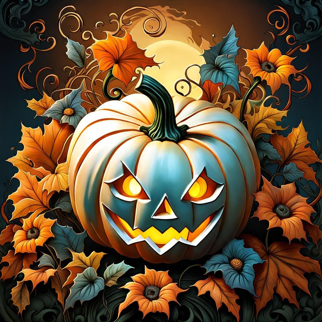 Carved pumpkin - AI Generated Artwork - NightCafe Creator