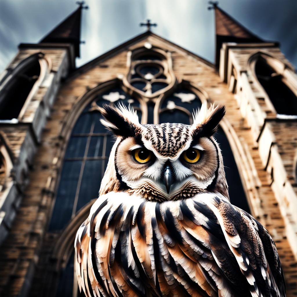 Judgemental Owl - AI Generated Artwork - NightCafe Creator