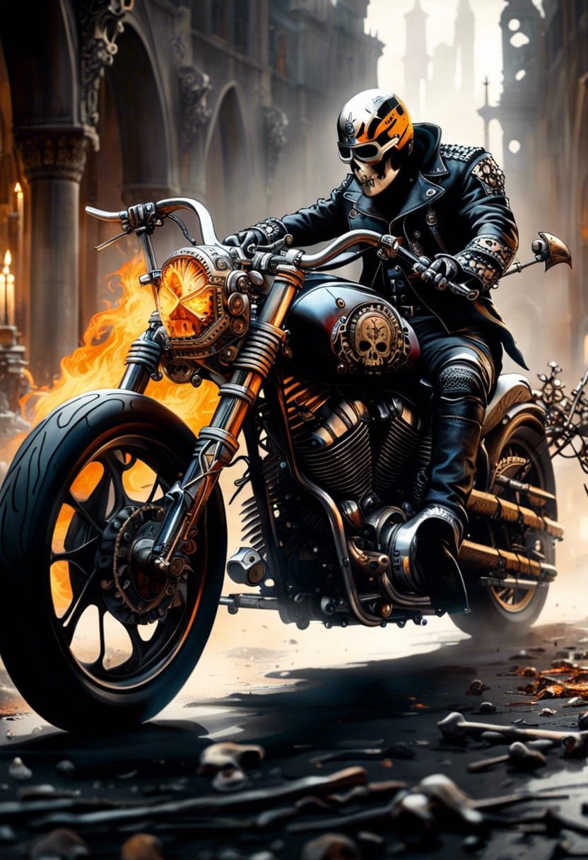 Hell rider - AI Generated Artwork - NightCafe Creator