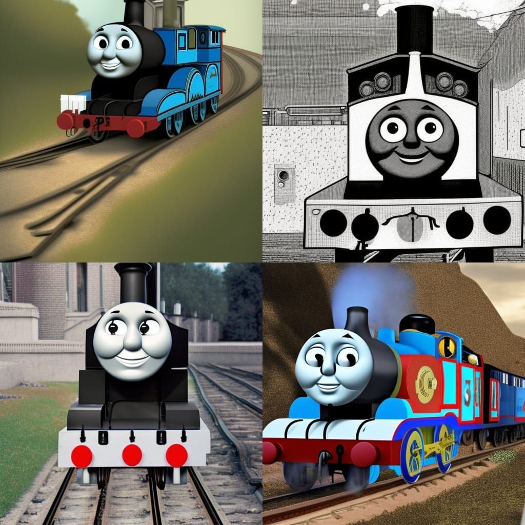 Thomas the existential angst tank engine - AI Generated Artwork ...