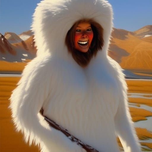 Yeti Girl - AI Generated Artwork - NightCafe Creator
