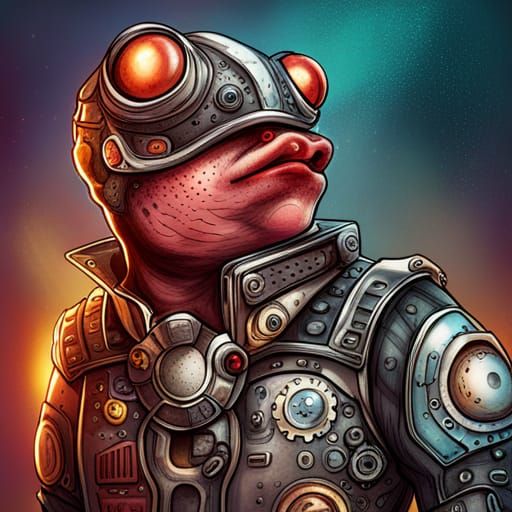 Toadette, a cyborg - AI Generated Artwork - NightCafe Creator