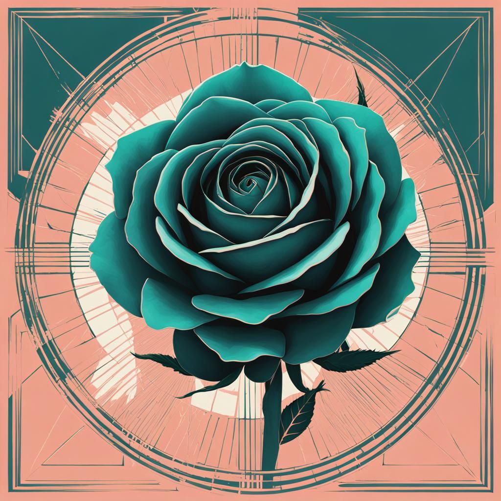 Rose Graphic - AI Generated Artwork - NightCafe Creator