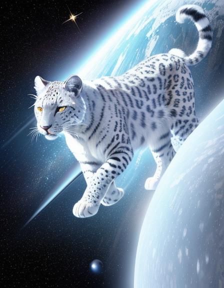 Cosmic Leopard. - AI Generated Artwork - NightCafe Creator
