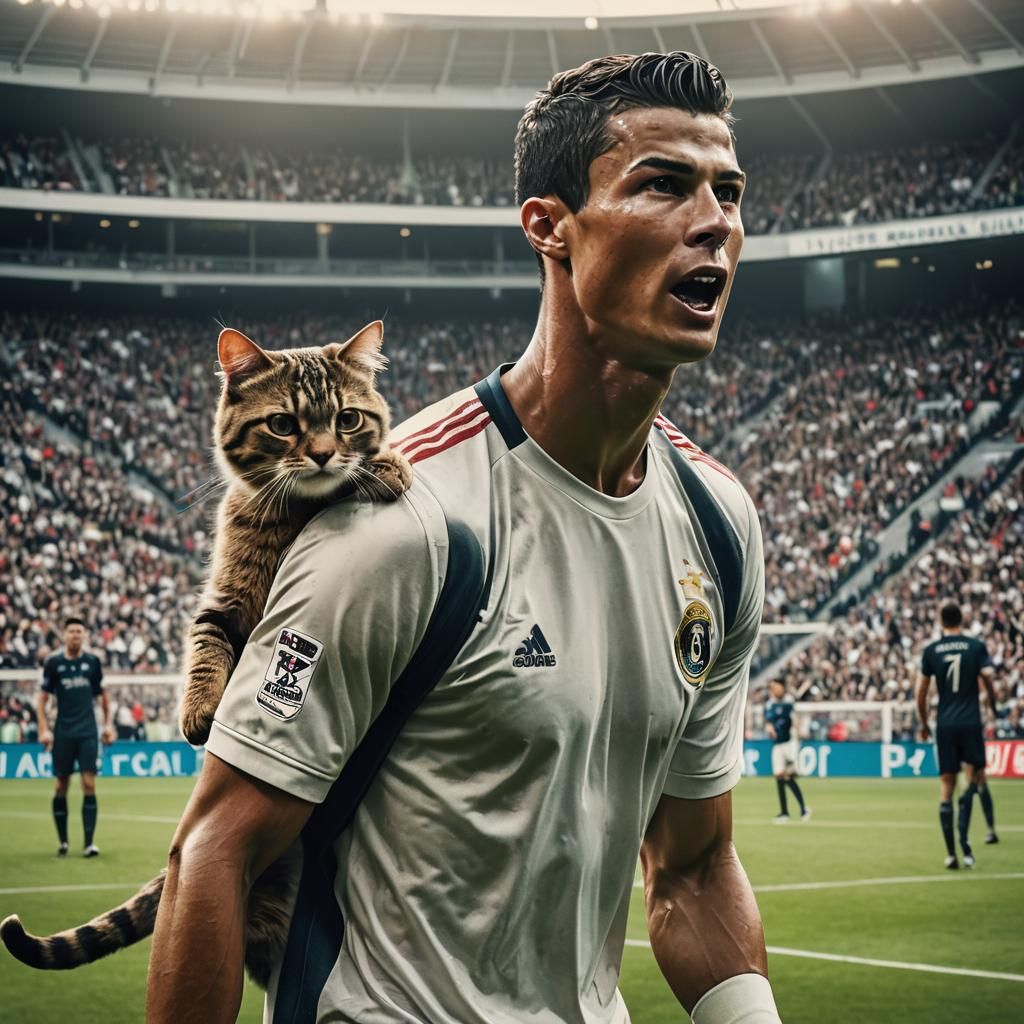 Cristiano Ronaldo cat - AI Generated Artwork - NightCafe Creator