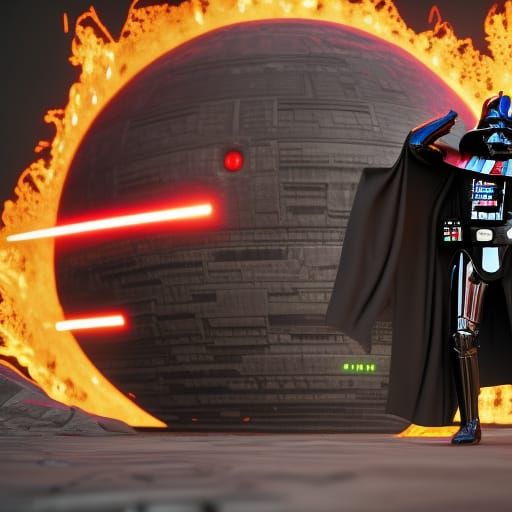 darth vader, lava, earth - AI Generated Artwork - NightCafe Creator