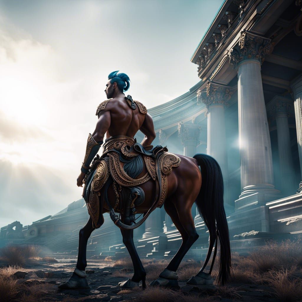 A centaur is going to attack. - AI Generated Artwork - NightCafe Creator