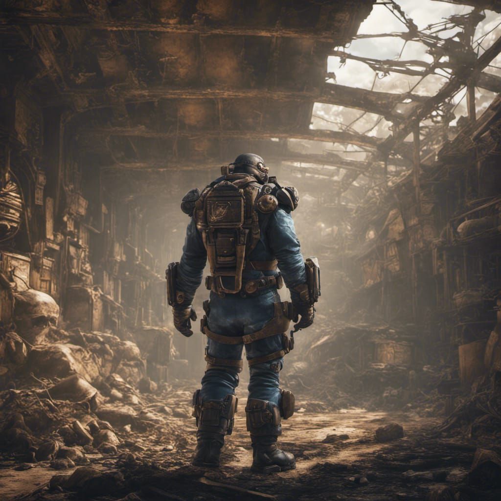 Fallout, man, standing - AI Generated Artwork - NightCafe Creator