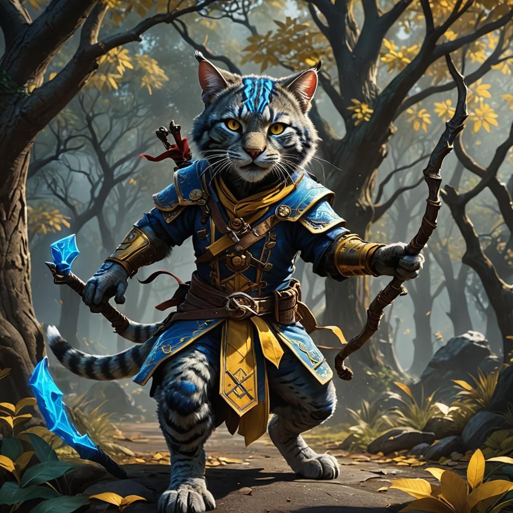 Marvin - Blue tabaxi - dnd character - AI Generated Artwork - NightCafe ...