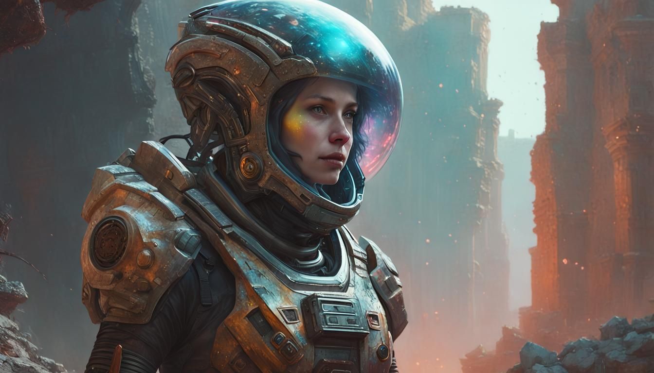 A bit of classic, p1 - Gorgeous Female Space Warrior in Anci...