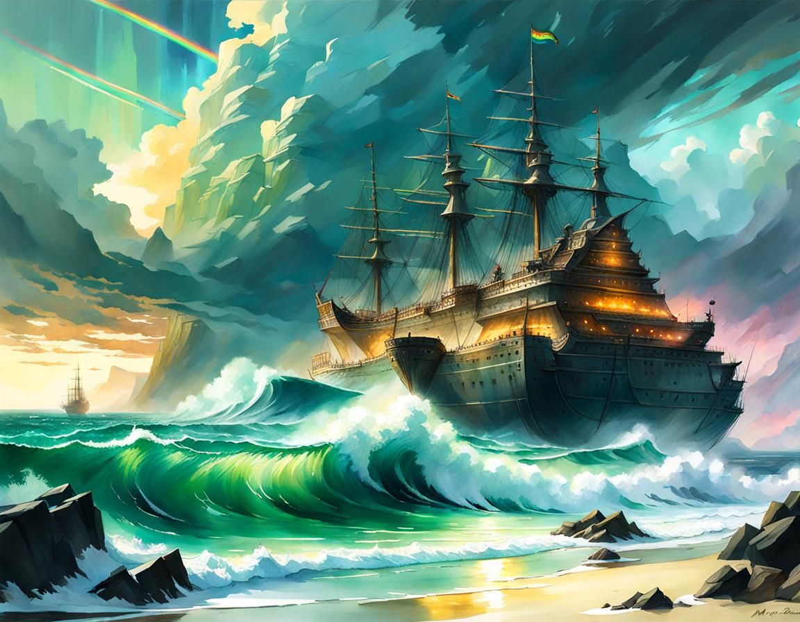 Passing storm - AI Generated Artwork - NightCafe Creator