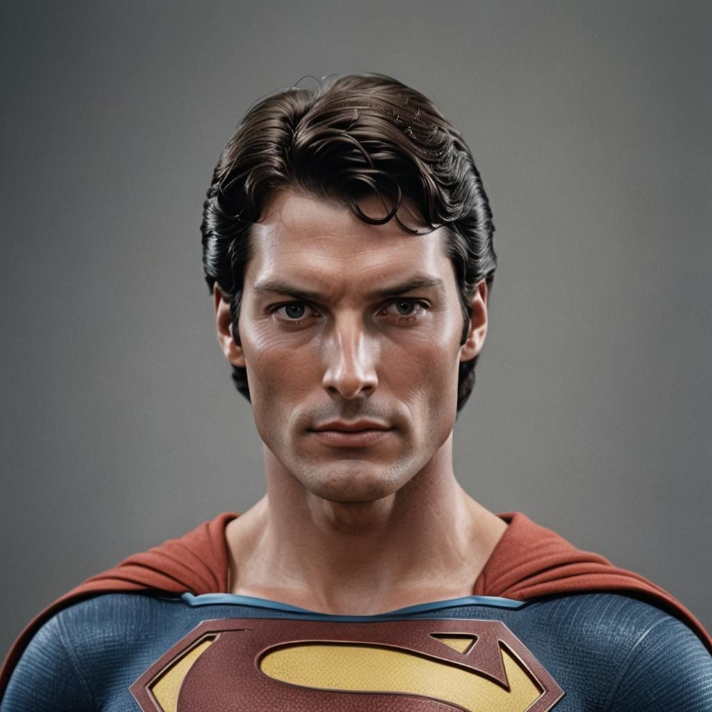 Christopher Reeve as superman. Highly detailed professional photo ...