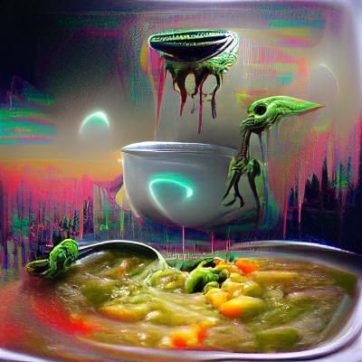 Alien soup - AI Generated Artwork - NightCafe Creator