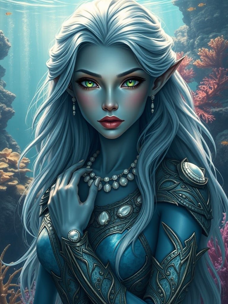 Dargonesti sea elf III - Majestic Dargonesti Sea Elf in Lumi...