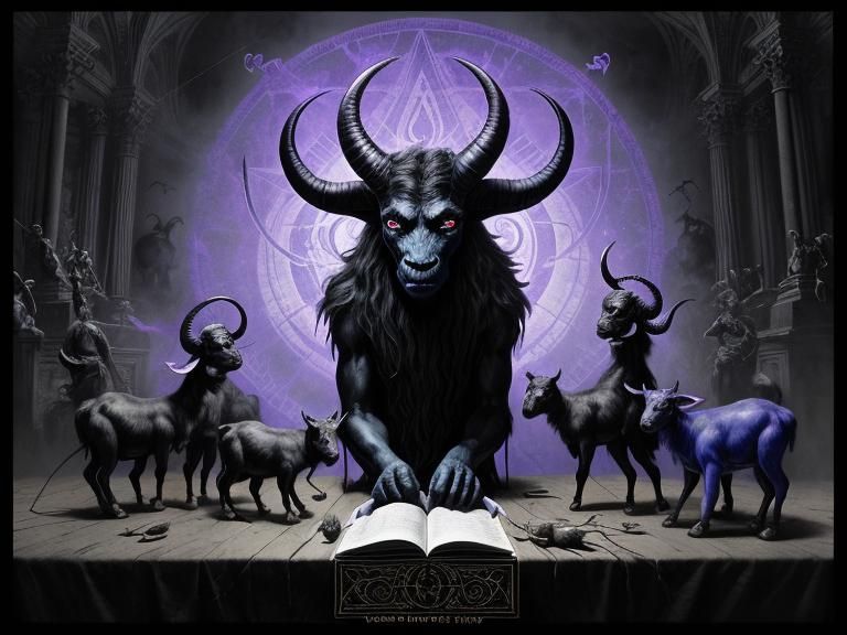 Baphomet Story Time For All the Baby Goats - AI Generated Artwork ...