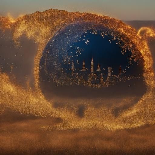 #1 of 16, crescent moons eclipse; fire-y sun - AI Generated Artwork ...