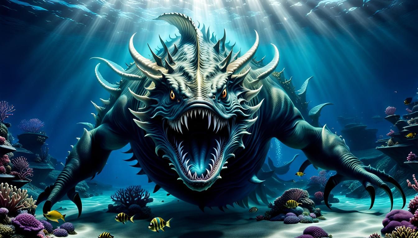 Alien Fish Shape Shifter Failure - AI Generated Artwork - NightCafe Creator