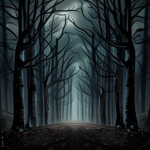 a Dark Forest - AI Generated Artwork - NightCafe Creator