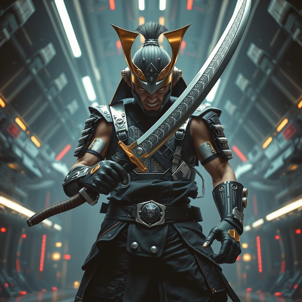 Extremely angry Samurai bodyguard from the Tail of a Soldier book series