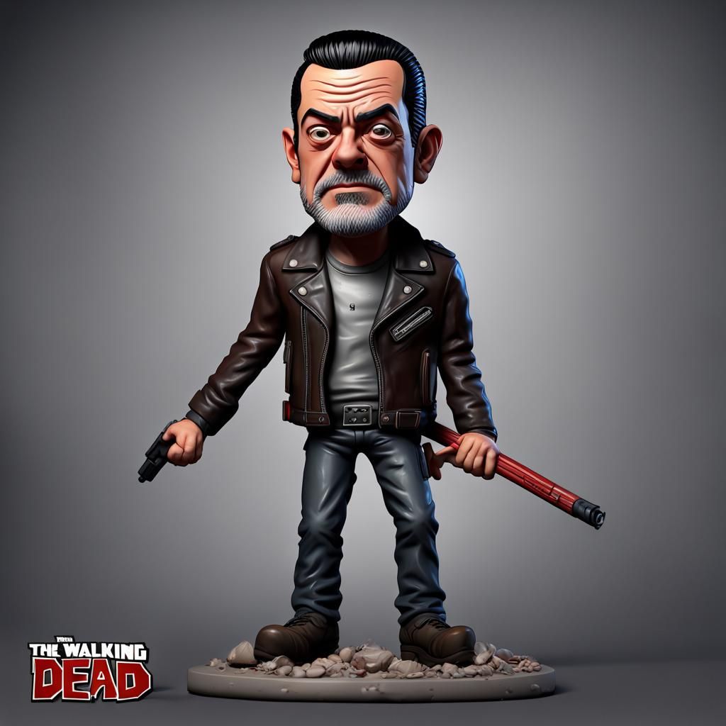 Negan- The walking Dead bobblehead doll - AI Generated Artwork ...