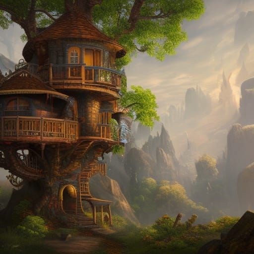 treehouse - AI Generated Artwork - NightCafe Creator
