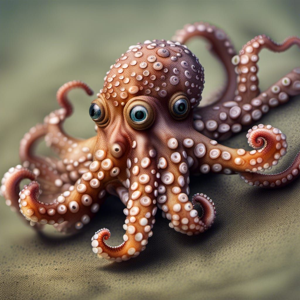 A Micro-detailed Photograph of A real Octopus wearing armor - AI ...