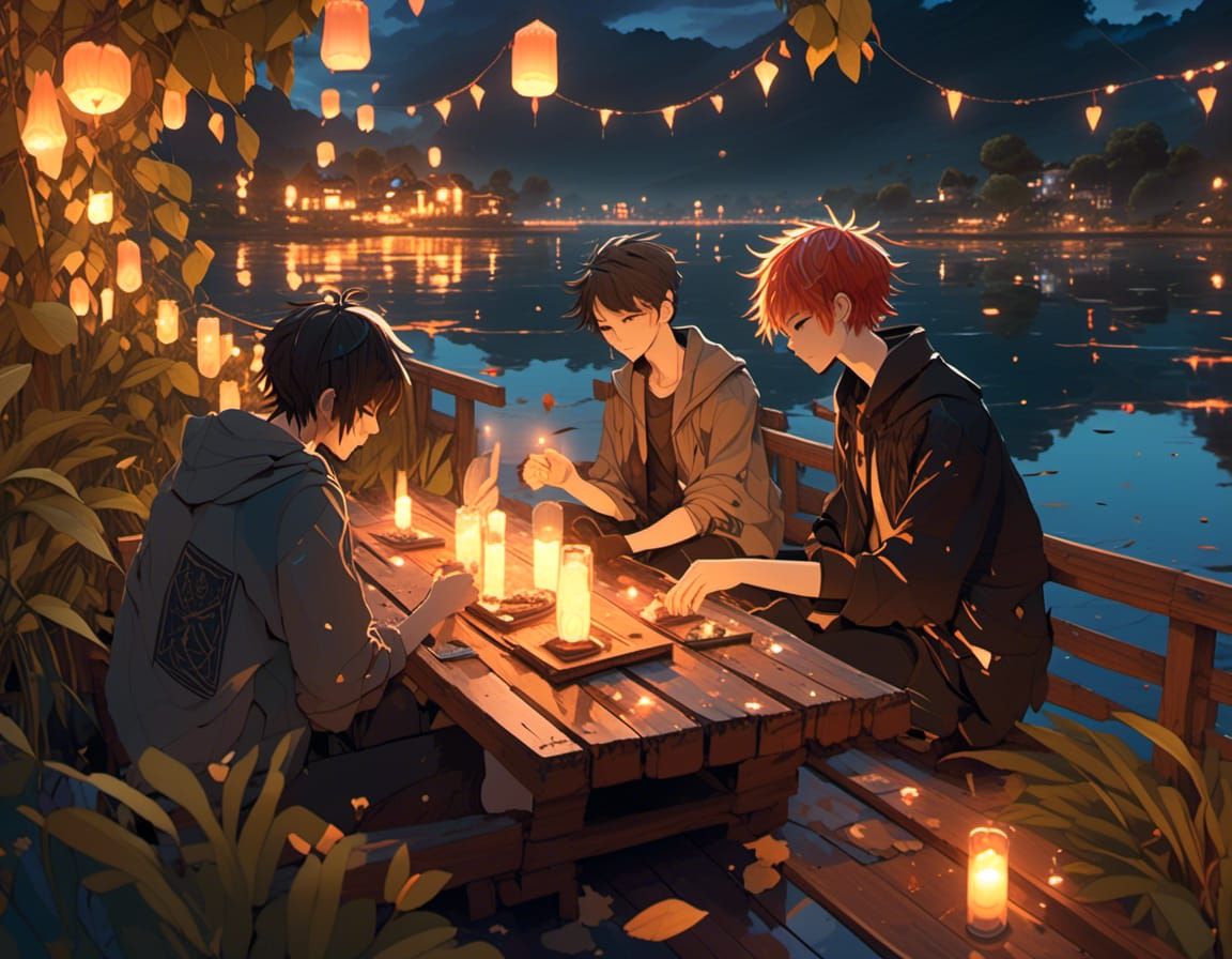 Chilling with friends - AI Generated Artwork - NightCafe Creator