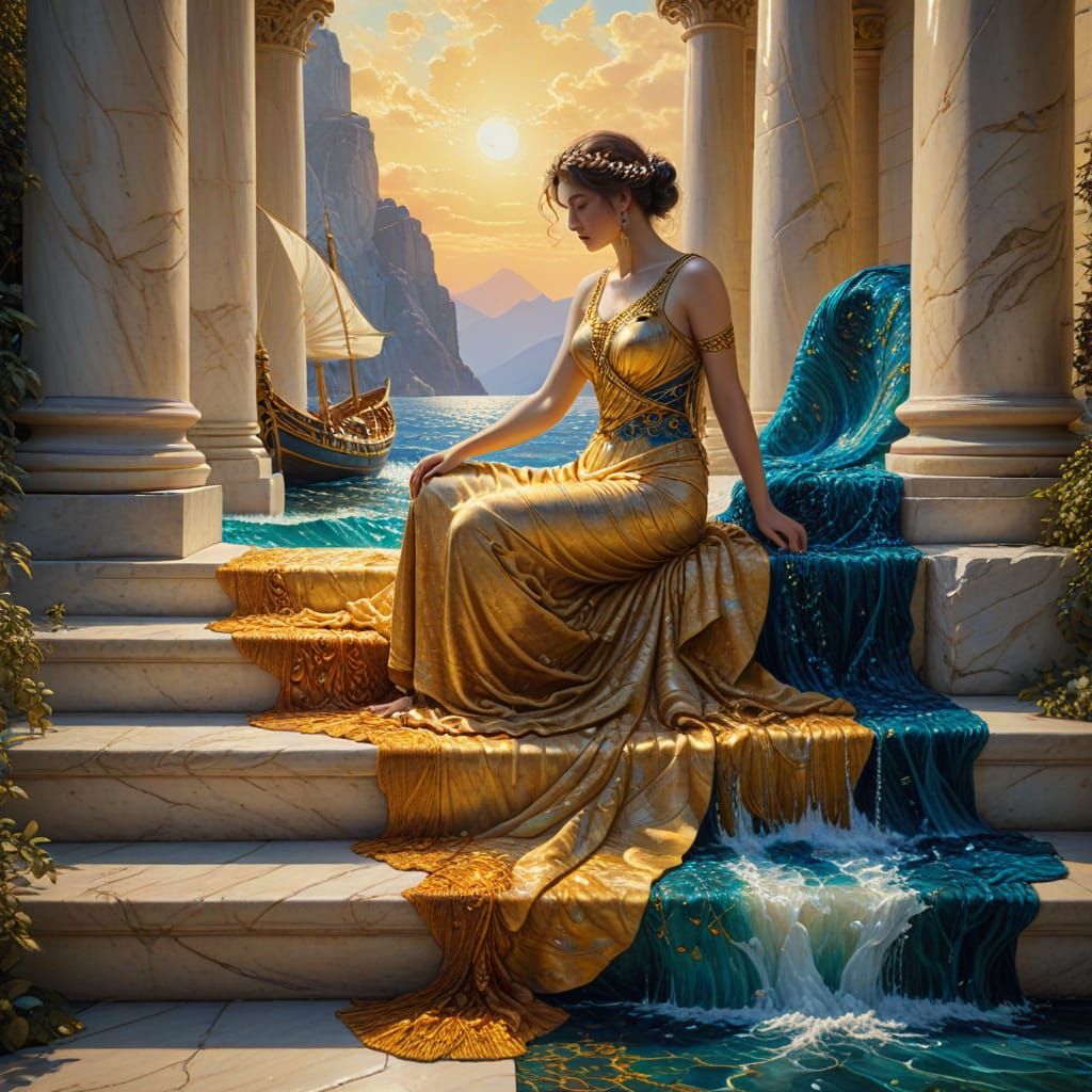 Penelope waiting for Odysseus' return