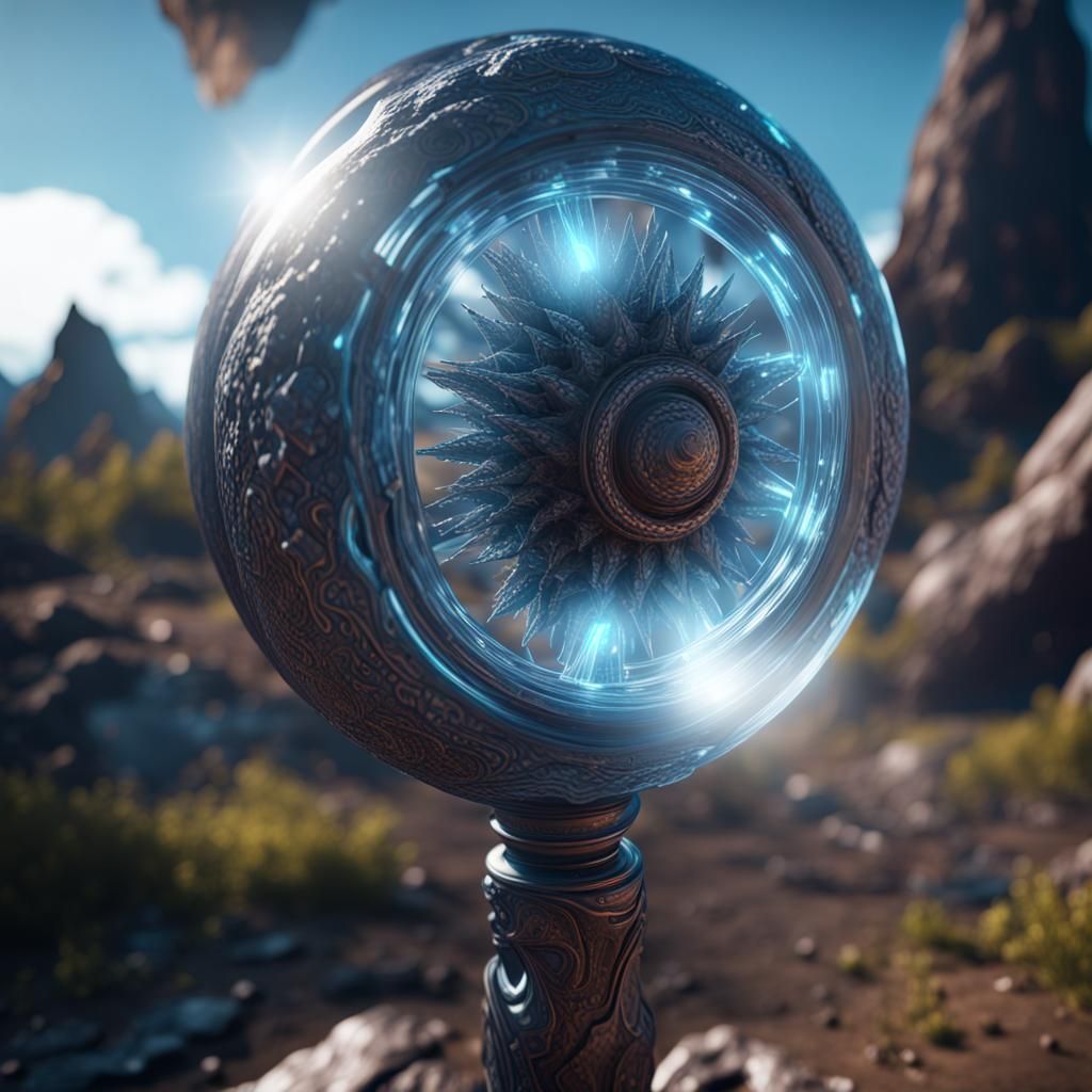 Glass staff of dark energy in a dream on lsd - AI Generated Artwork ...