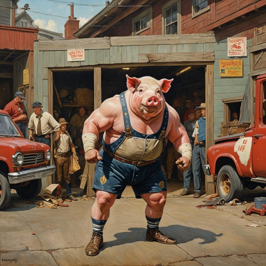 Junkyard Pig - AI Generated Artwork - NightCafe Creator