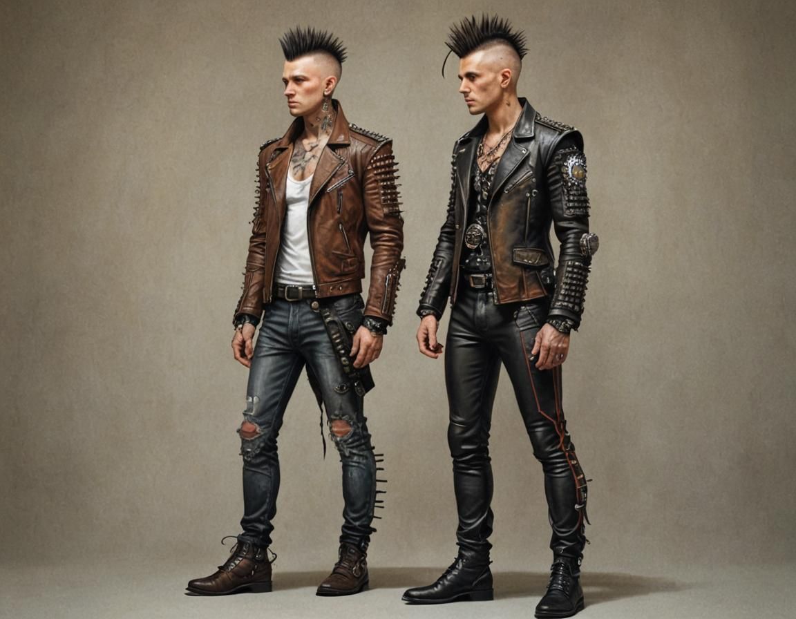 Strong punker men - AI Generated Artwork - NightCafe Creator