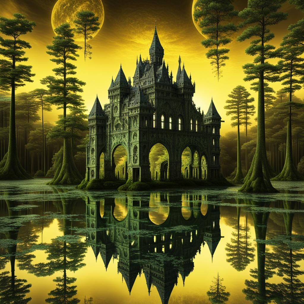 Swamp Castle - AI Generated Artwork - NightCafe Creator