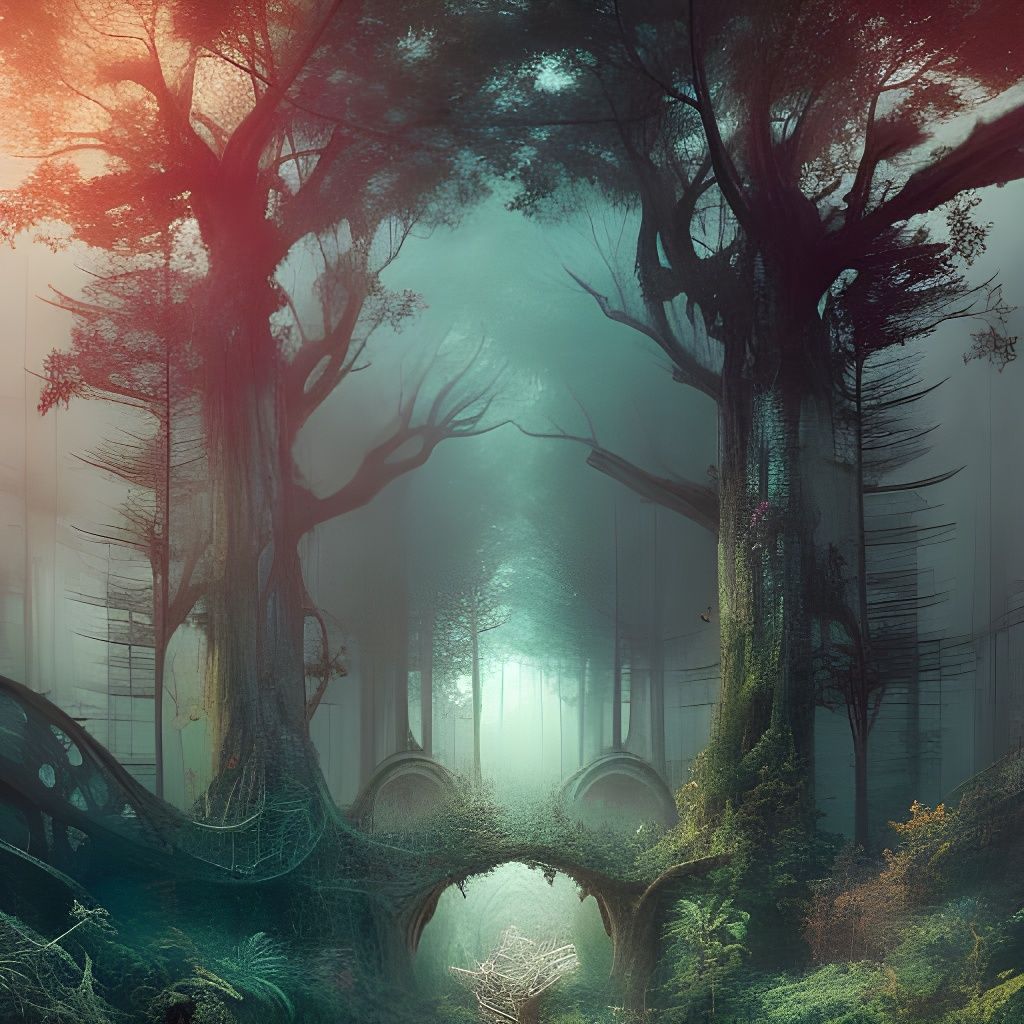 Mind Blown Teal Land - AI Generated Artwork - NightCafe Creator