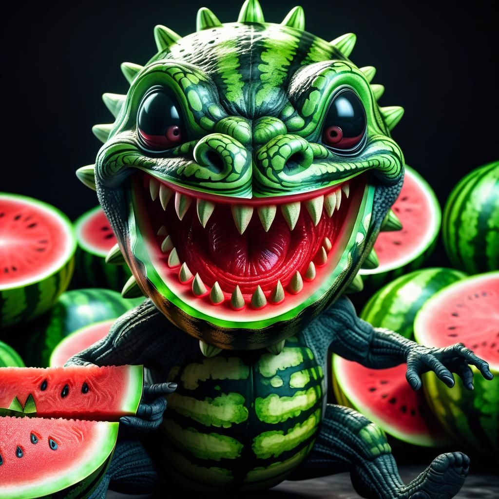 Watermelon Monster - AI Generated Artwork - NightCafe Creator