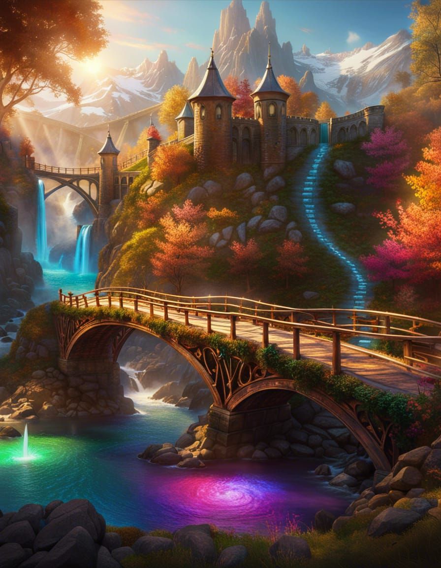 Enchanted Bridge - AI Generated Artwork - NightCafe Creator