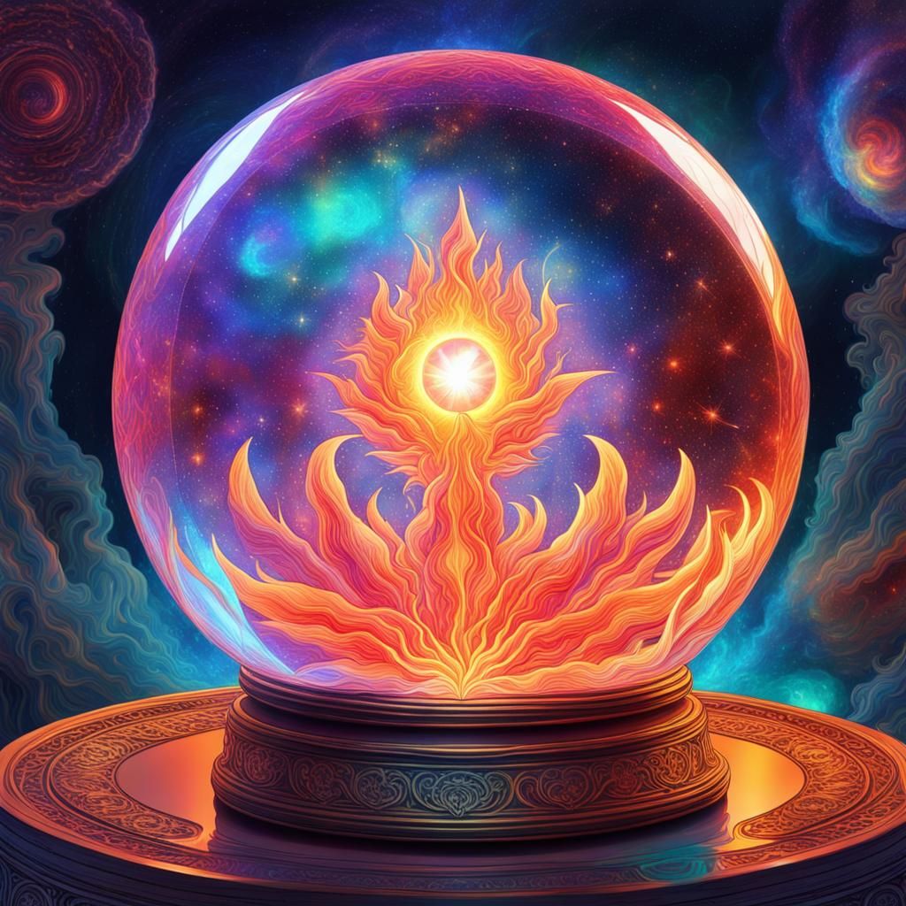 Crystal ball fire - Cosmic Crystal Ball Erupts in Fiery Astr...