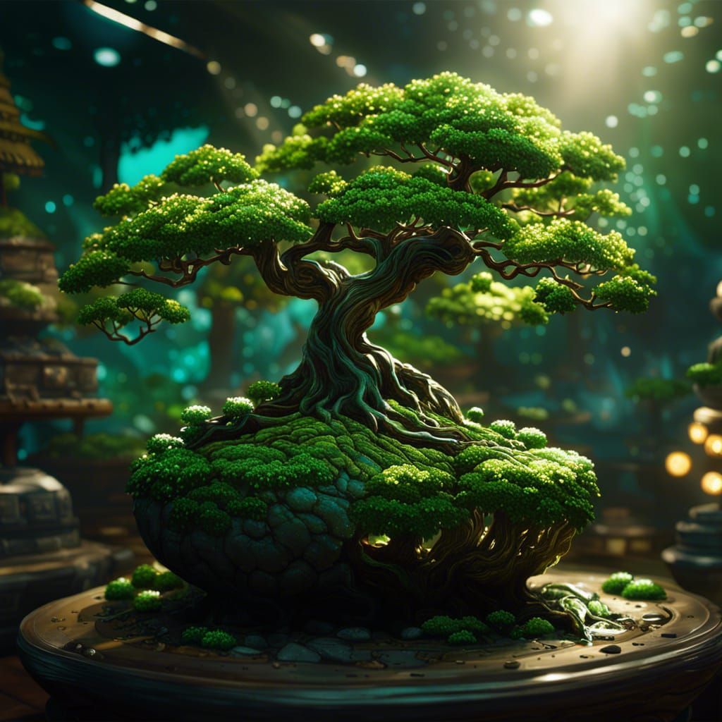 Bonsai tree - AI Generated Artwork - NightCafe Creator