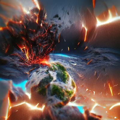 earth getting destroyed - AI Generated Artwork - NightCafe Creator