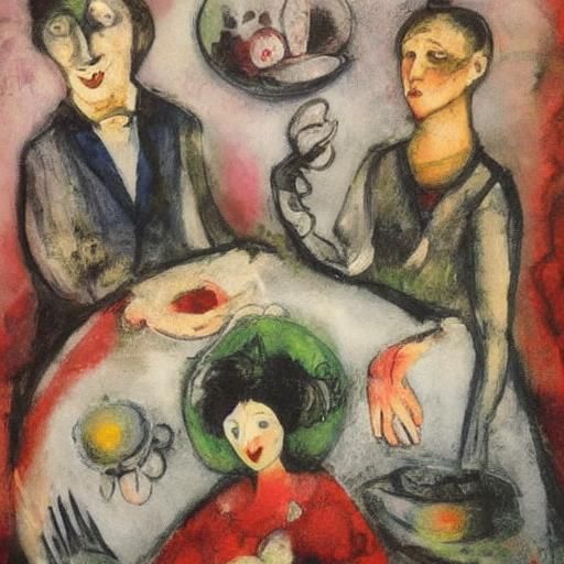 Three vampires dined on beets by candlelight and called one lady Thekla Candlelit dinner by Marc ...