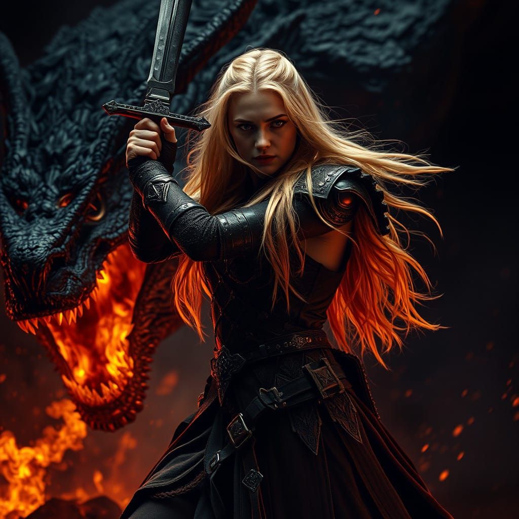 Do not come closer! - Medieval Warrior Defends Against Majes...