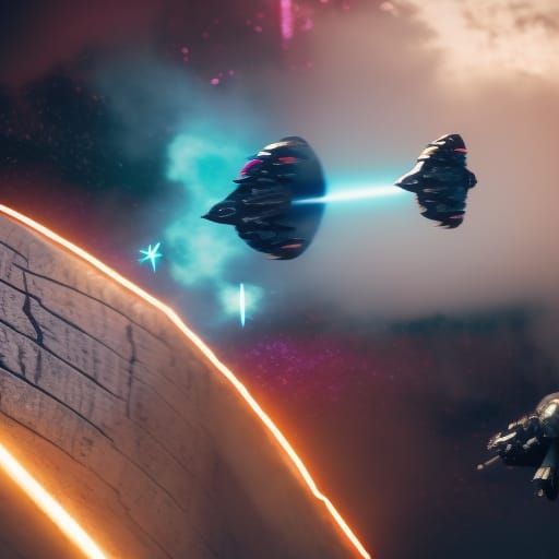 intergalactic battle - AI Generated Artwork - NightCafe Creator