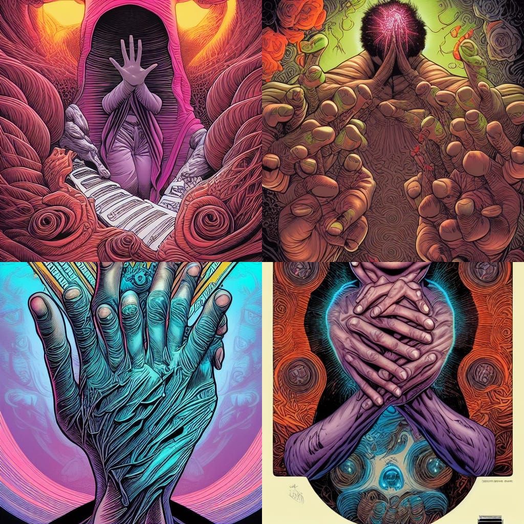 Blooming Hands - AI Generated Artwork - NightCafe Creator