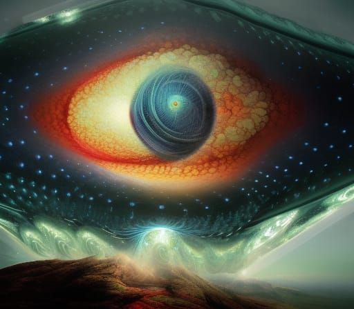 The galactic eye in the sky 8k resolution concept art Eldritch dynamic ...