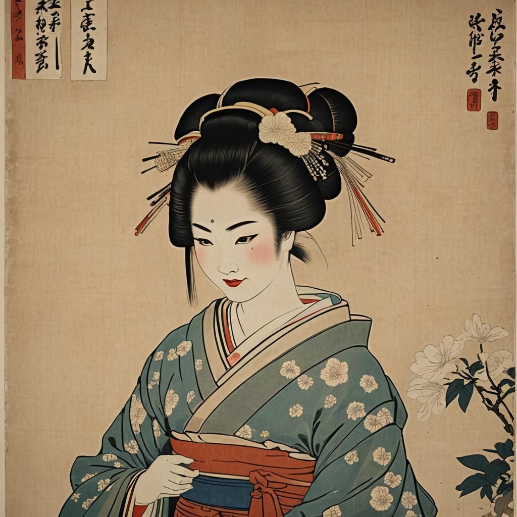 Japanese print from the Edo period - AI Generated Artwork - NightCafe ...