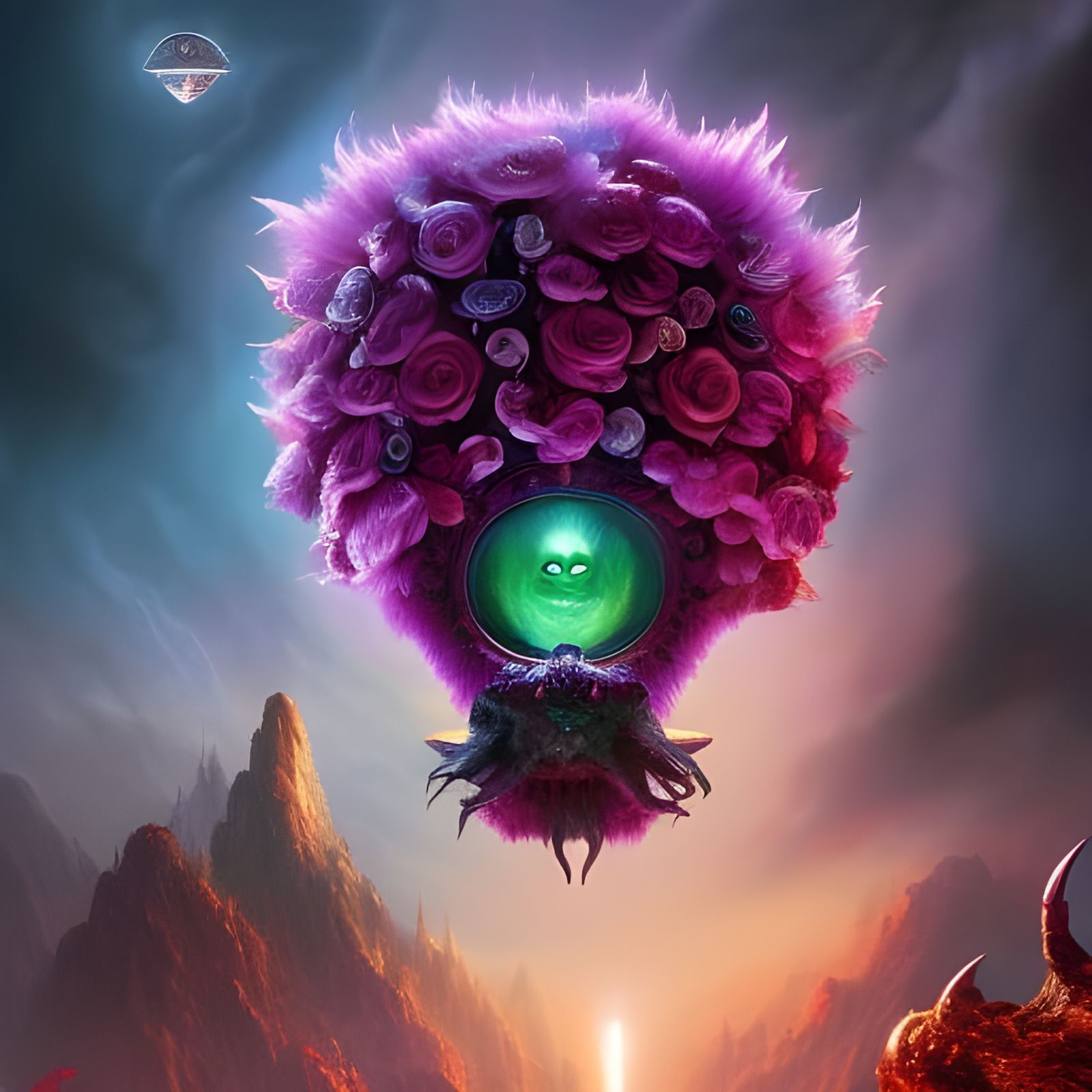 👽Aliens & Roses⚘ Spacecraft - AI Generated Artwork - NightCafe Creator